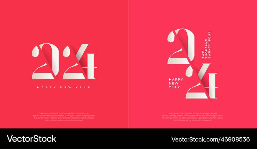 Classic numbers are combined with modern clean Vector Image