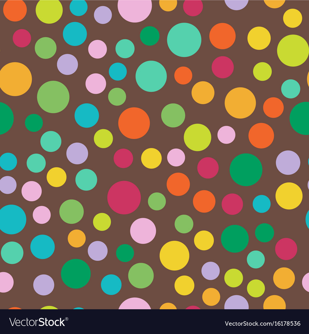 Colored circle seamless pattern shape art Vector Image