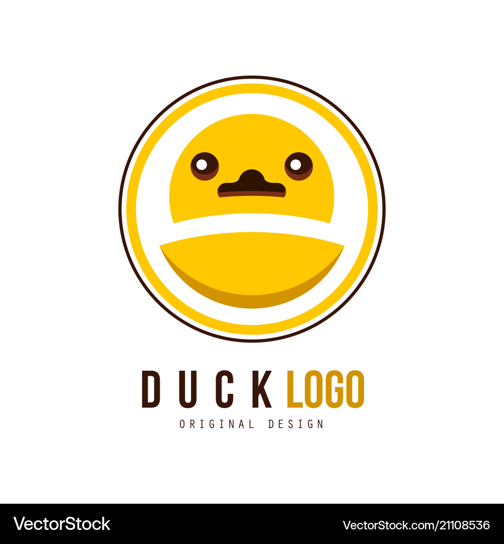 Duck logo creative badge for your own design Vector Image