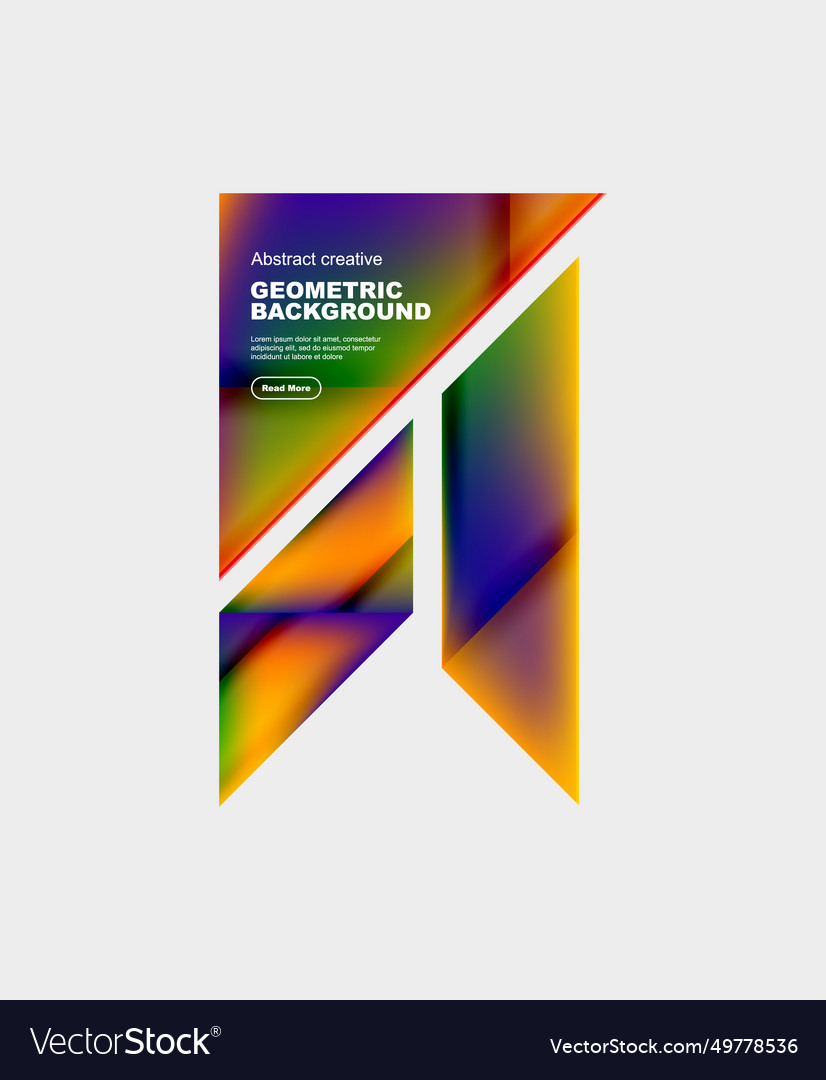 Gradient triangles abstract background Royalty Free Vector