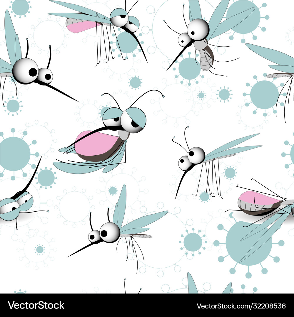 Insects pattern mosquito blood sucking insect Vector Image