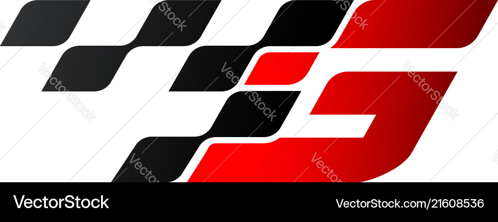 Letter g with racing flag logo Royalty Free Vector Image
