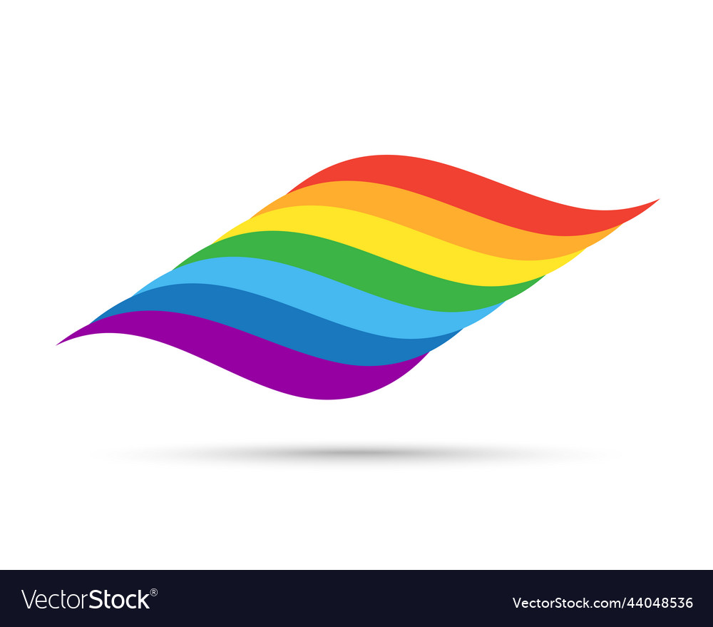 Lgbt Pride Flag Icon Rainbow Banner Royalty Free Vector