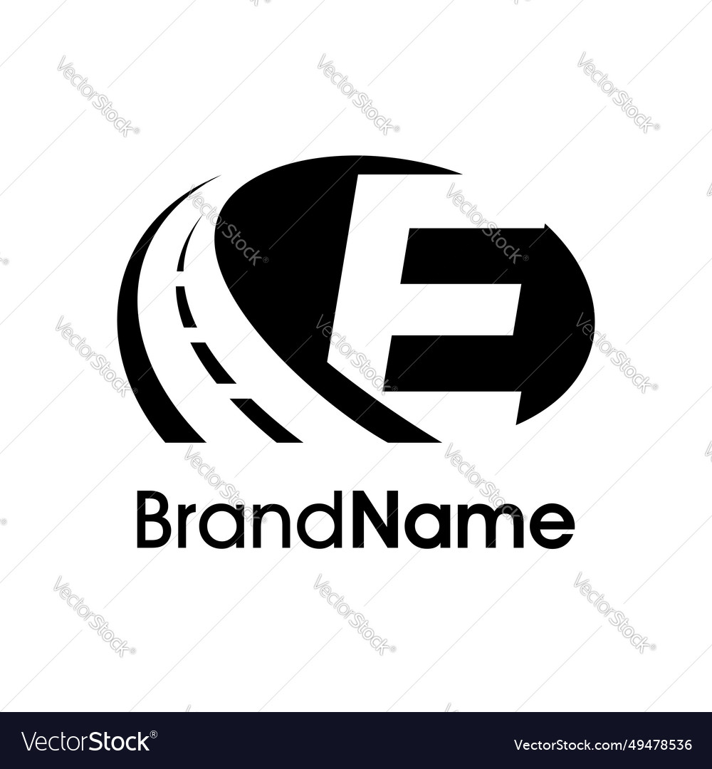 Modern initial e road logo Royalty Free Vector Image