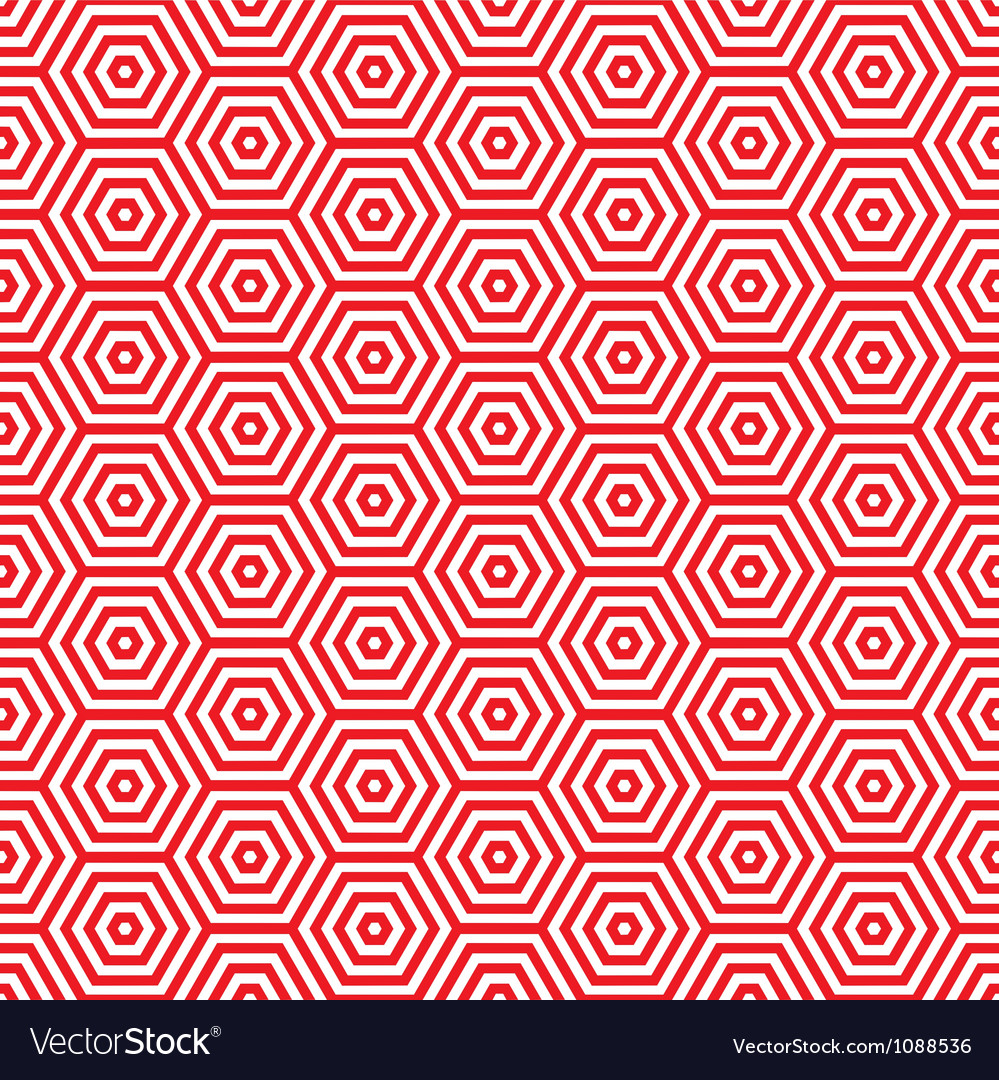 Retro red seventies pattern Royalty Free Vector Image