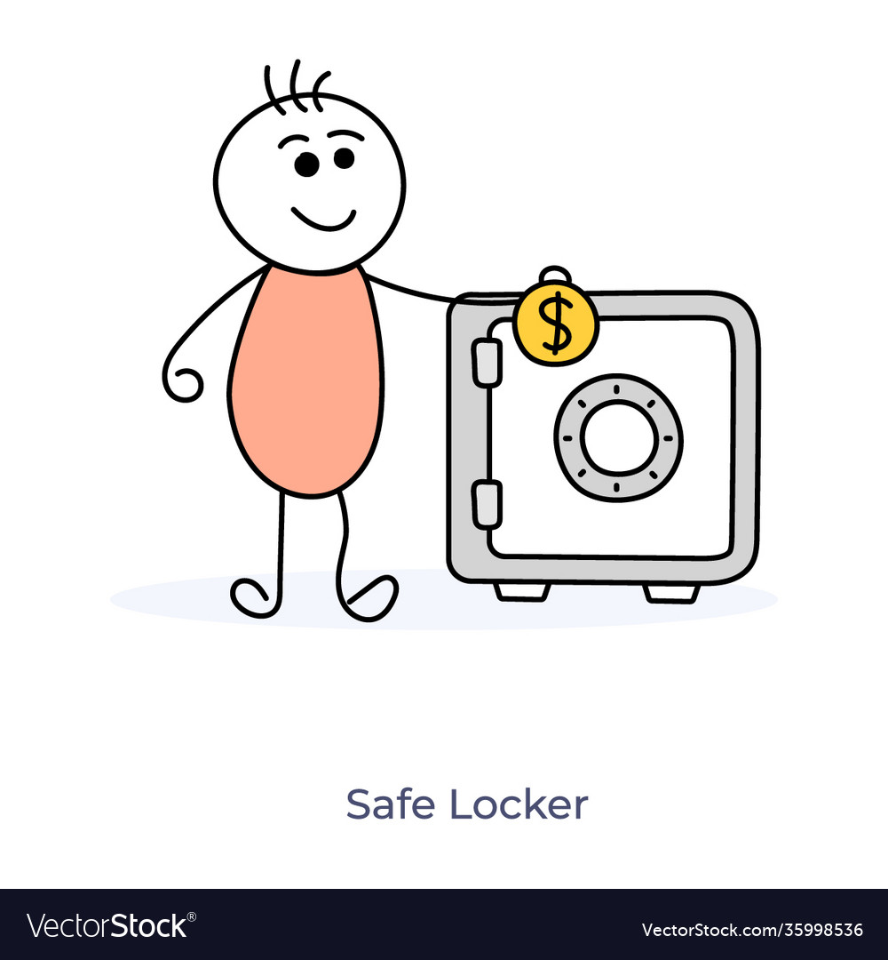 Safe locker Royalty Free Vector Image - VectorStock