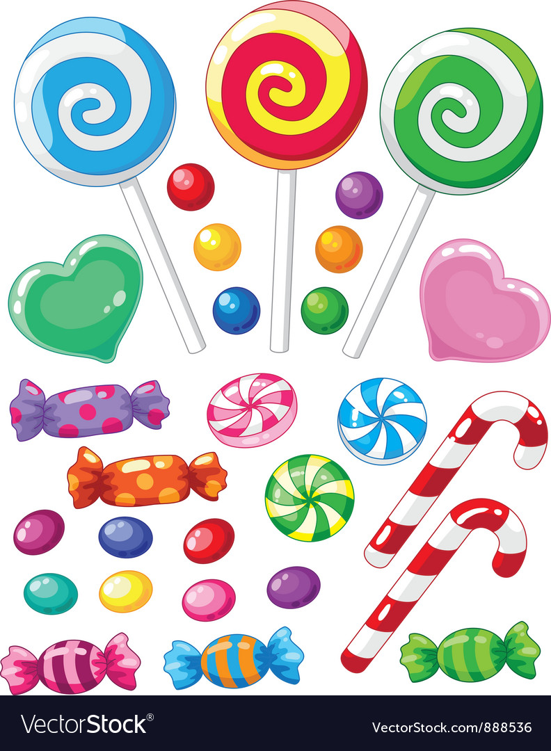 Set sweets Royalty Free Vector Image - VectorStock