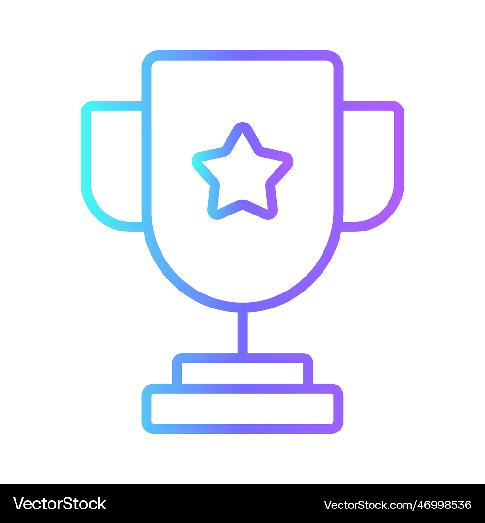 Trophy business icon with blue duotone style Vector Image