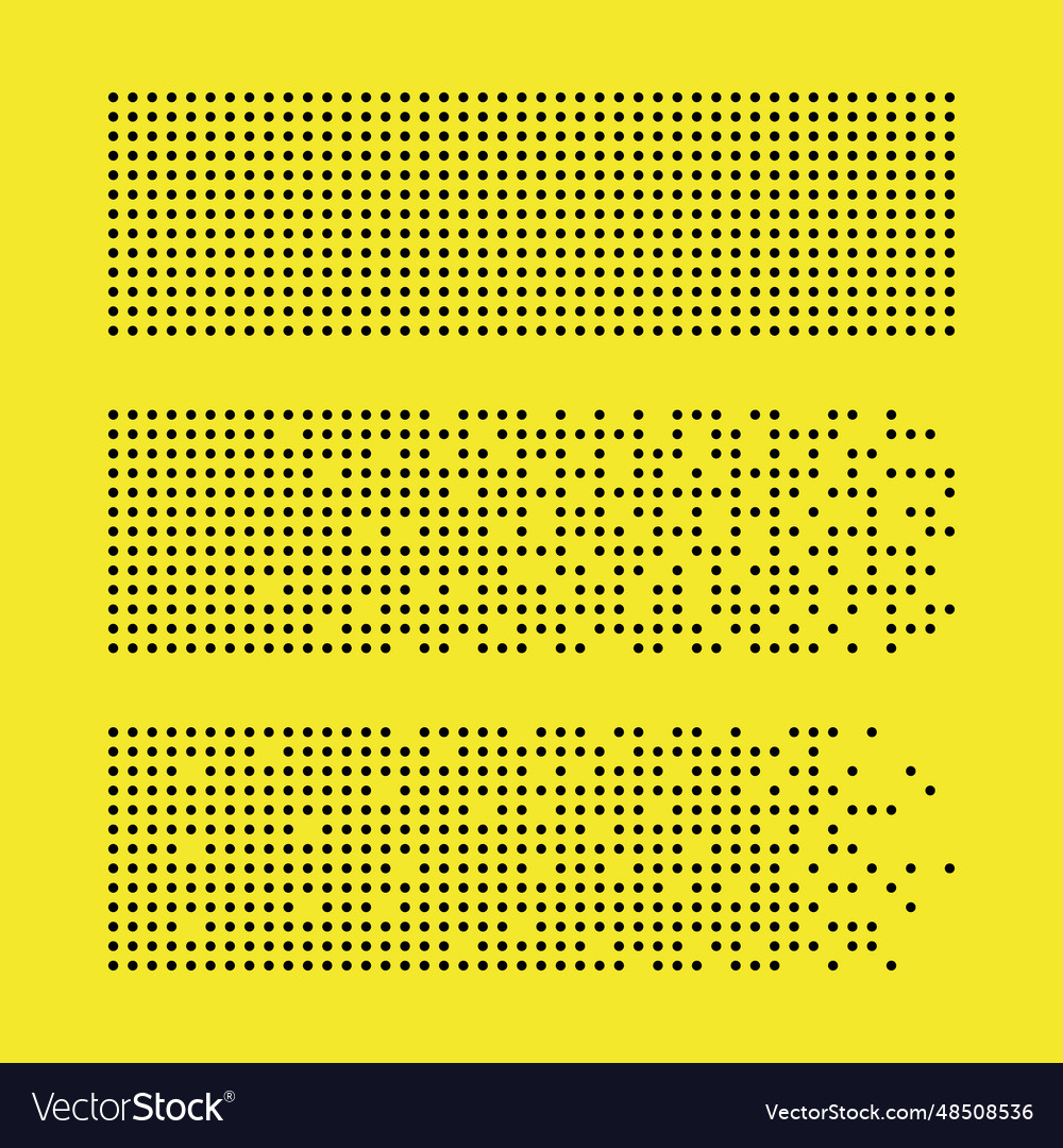 Various black multi dot design elements Royalty Free Vector