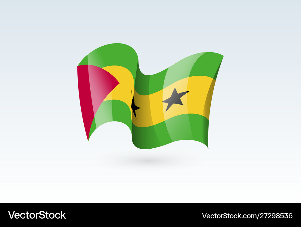 Waving flag icon national symbol fluttered Vector Image