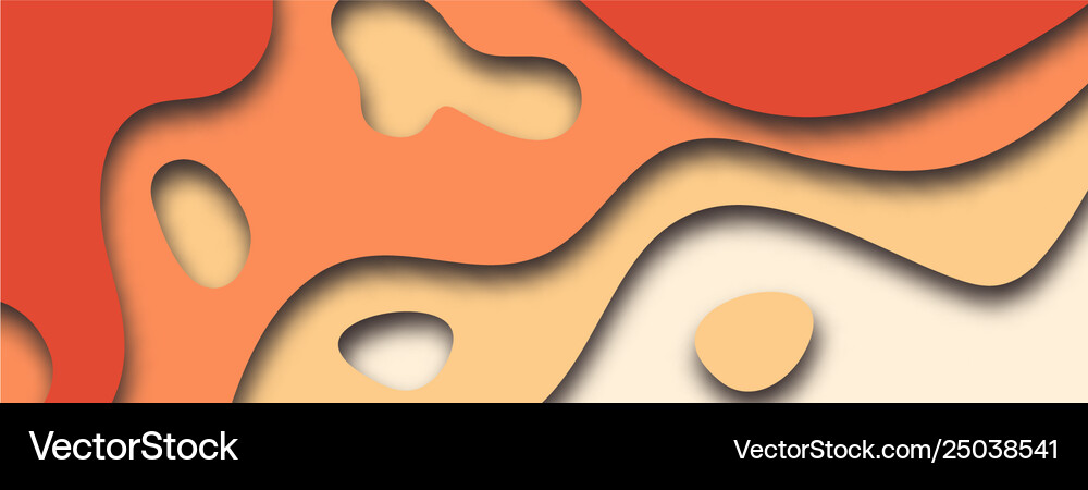 Background with paper cut shapes Royalty Free Vector Image