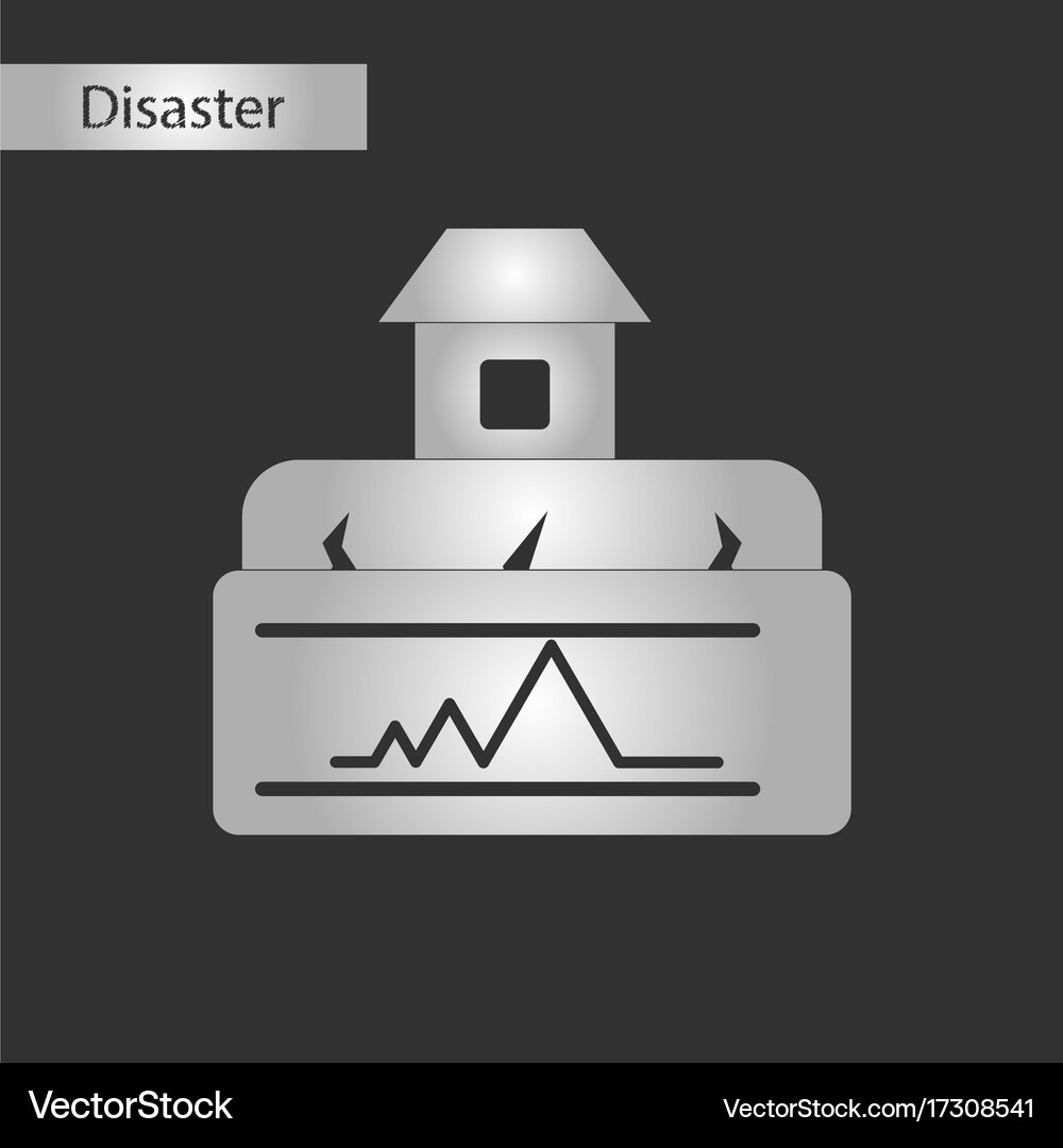 Black and white style icon natural disaster Vector Image