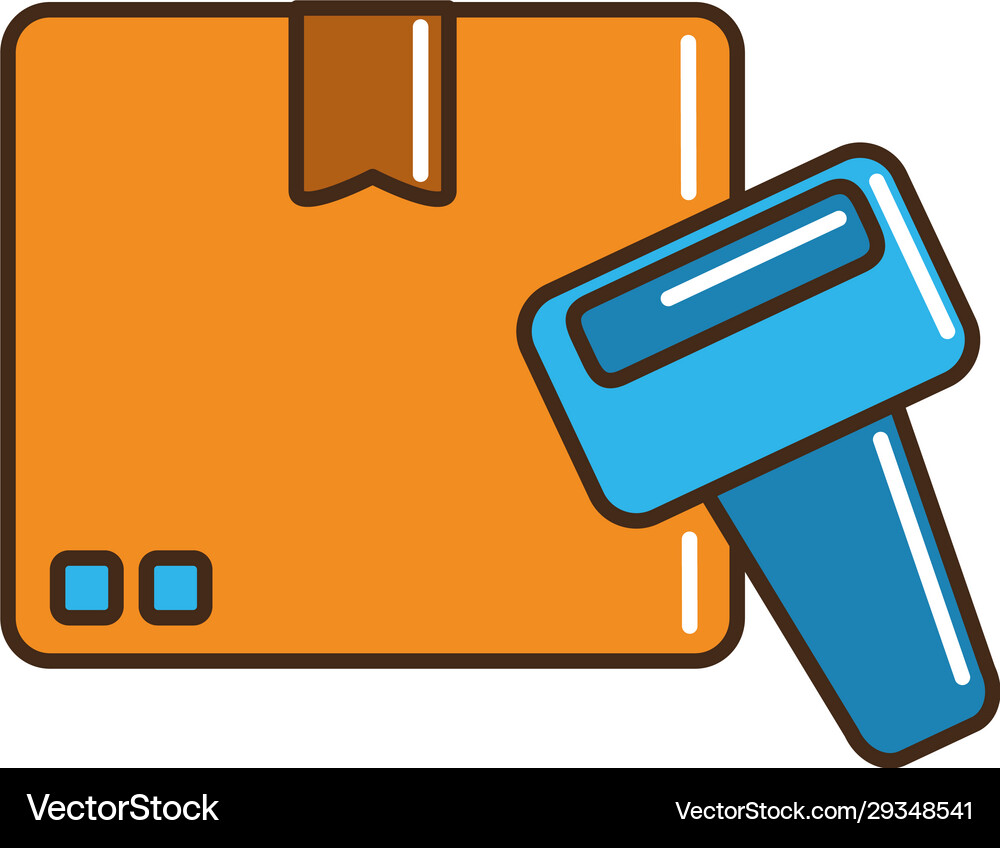 Cardboard box scanner cargo delivery line and fill