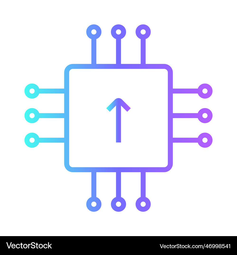 Chip business icon with blue duotone style Vector Image