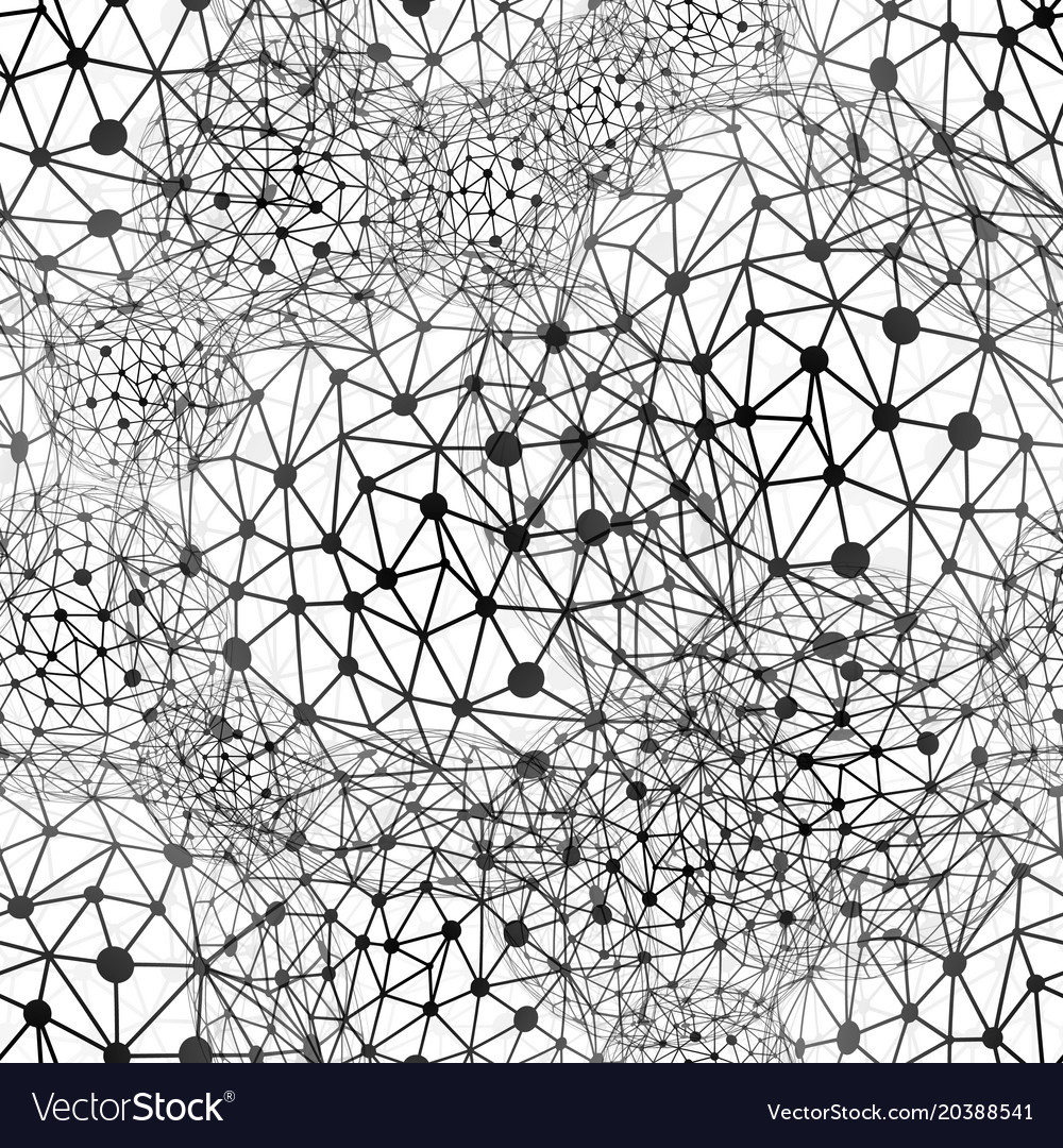 Complicated neural network connections concept Vector Image