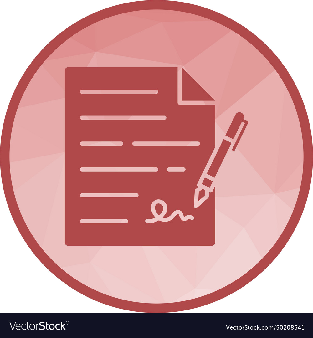 Contract icon image Royalty Free Vector Image - VectorStock