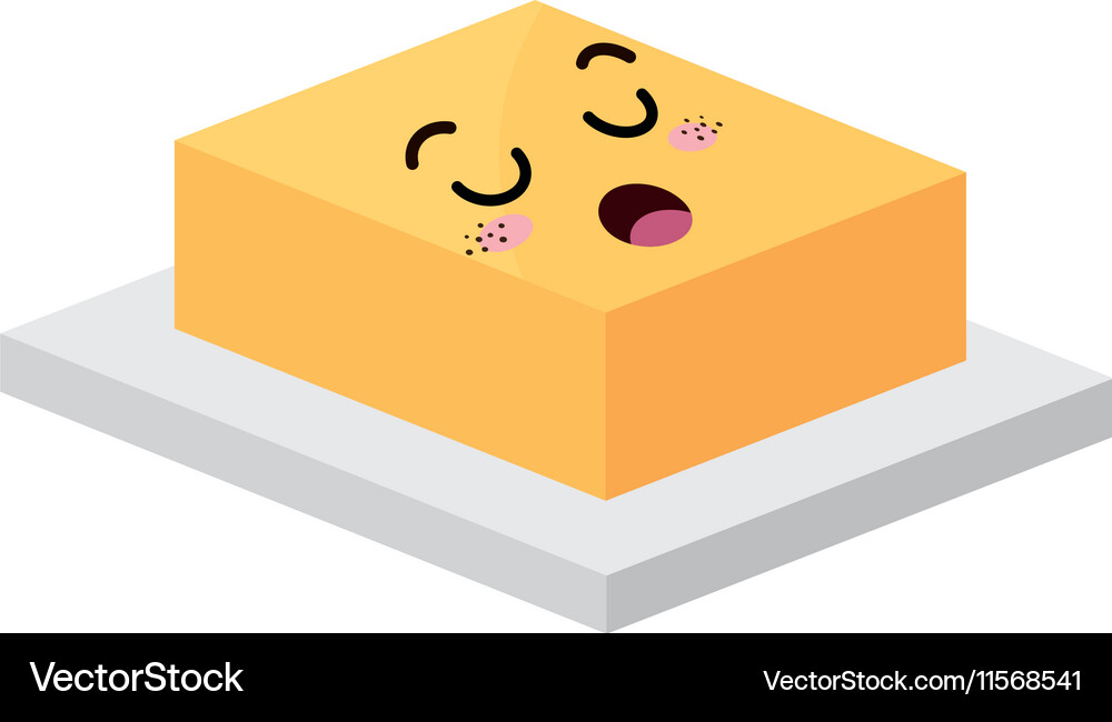 Delicious butter kawaii style Royalty Free Vector Image