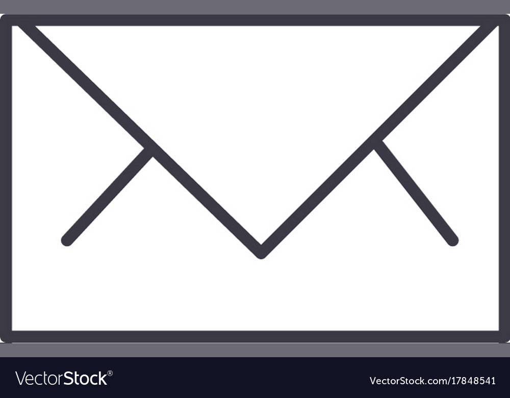 Envelope line icon sign Royalty Free Vector Image