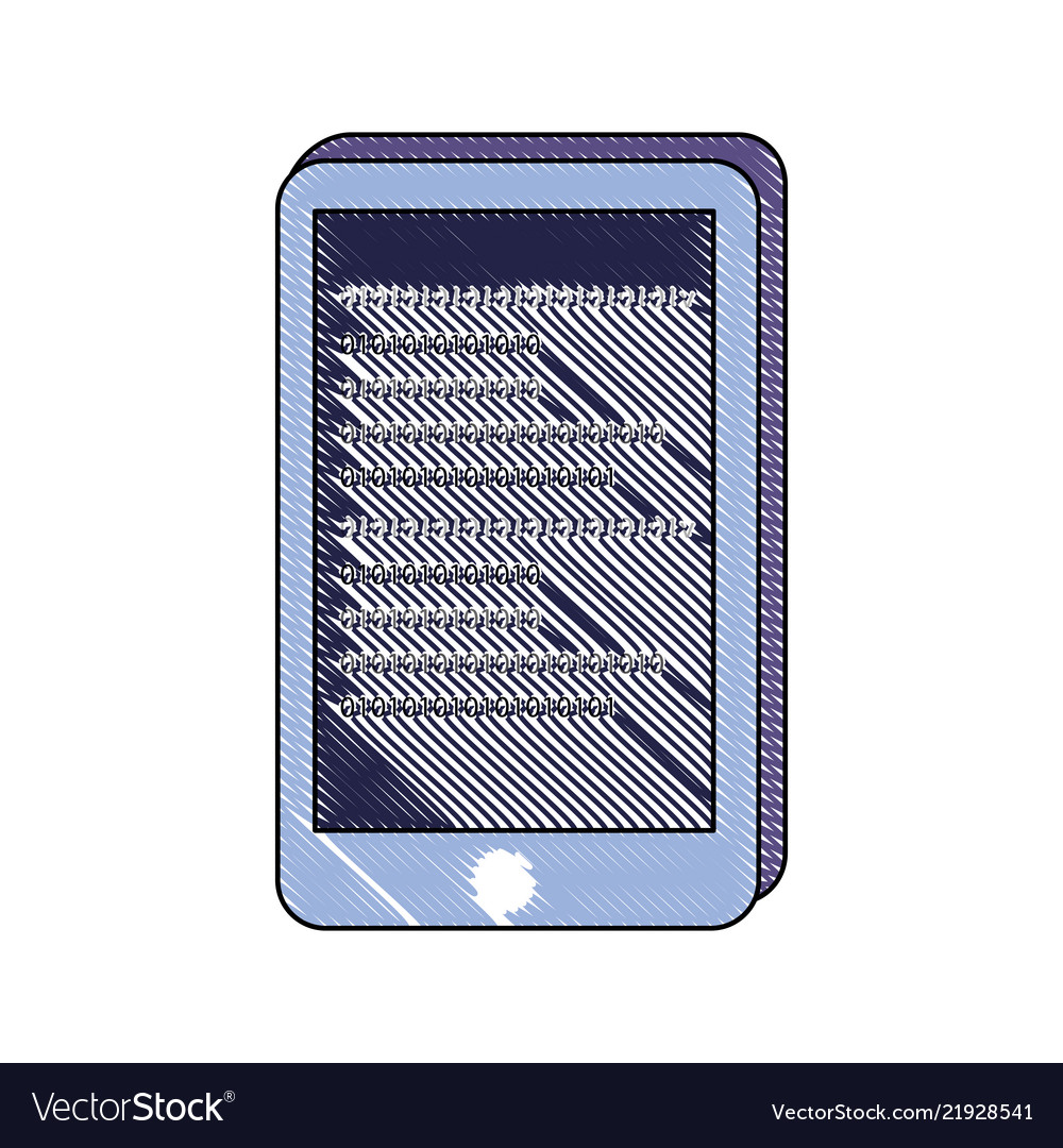 Grated smartphone code program data network Vector Image