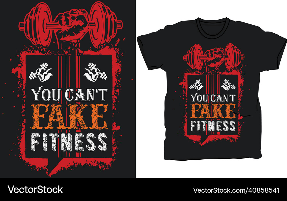 Gym t-shirt design template Royalty Free Vector Image