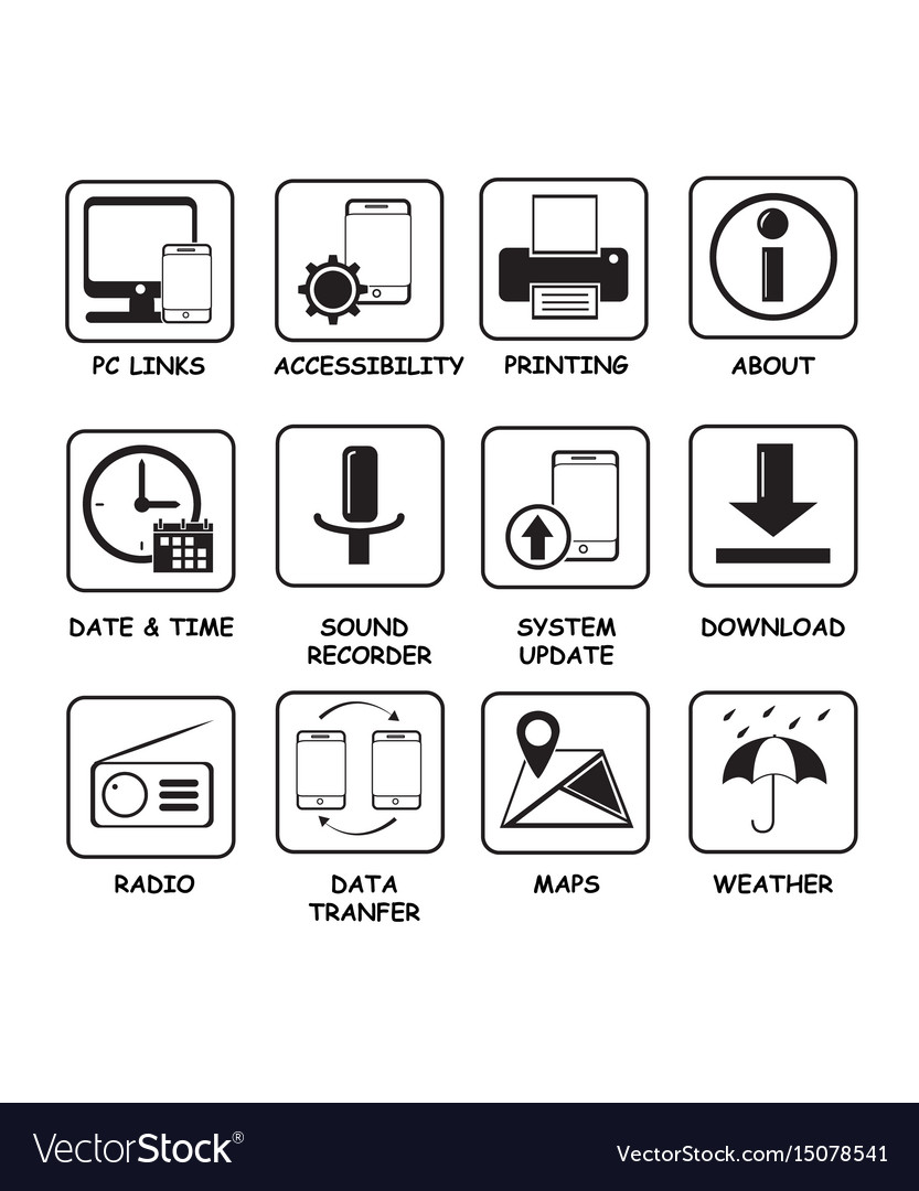 Icon basic button Royalty Free Vector Image - VectorStock