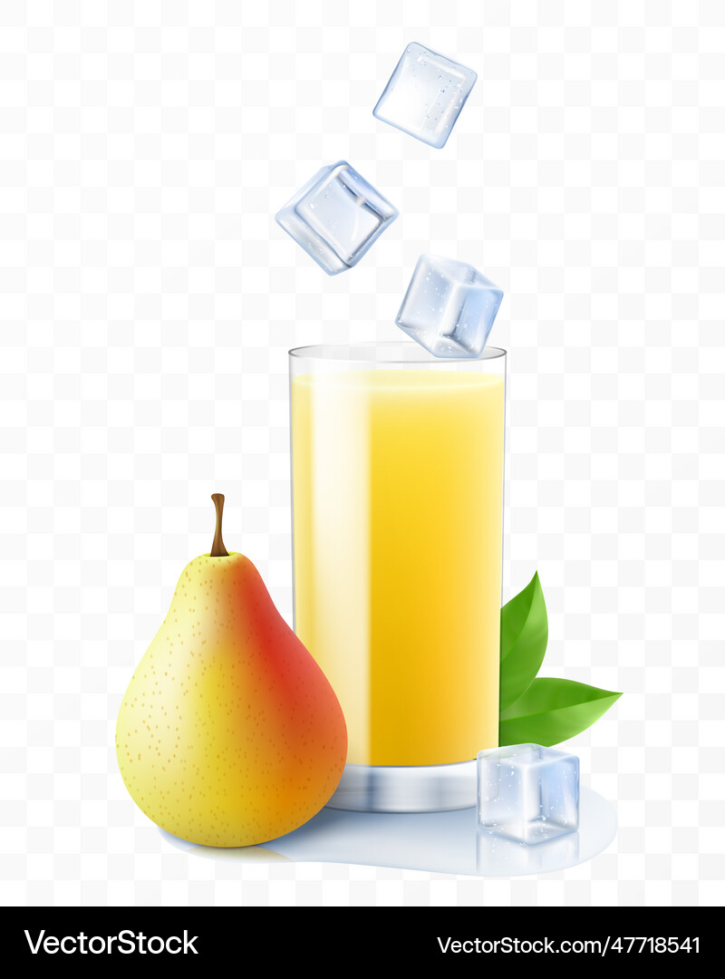 Pear juice fruit smoothie or yogurt summer – Royalty-Free Vector ...