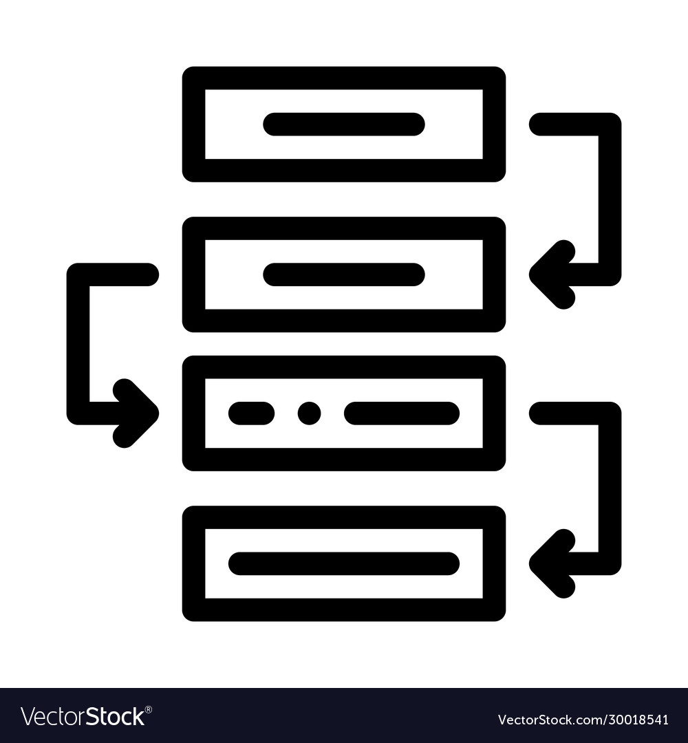 Process plan icon outline Royalty Free Vector Image