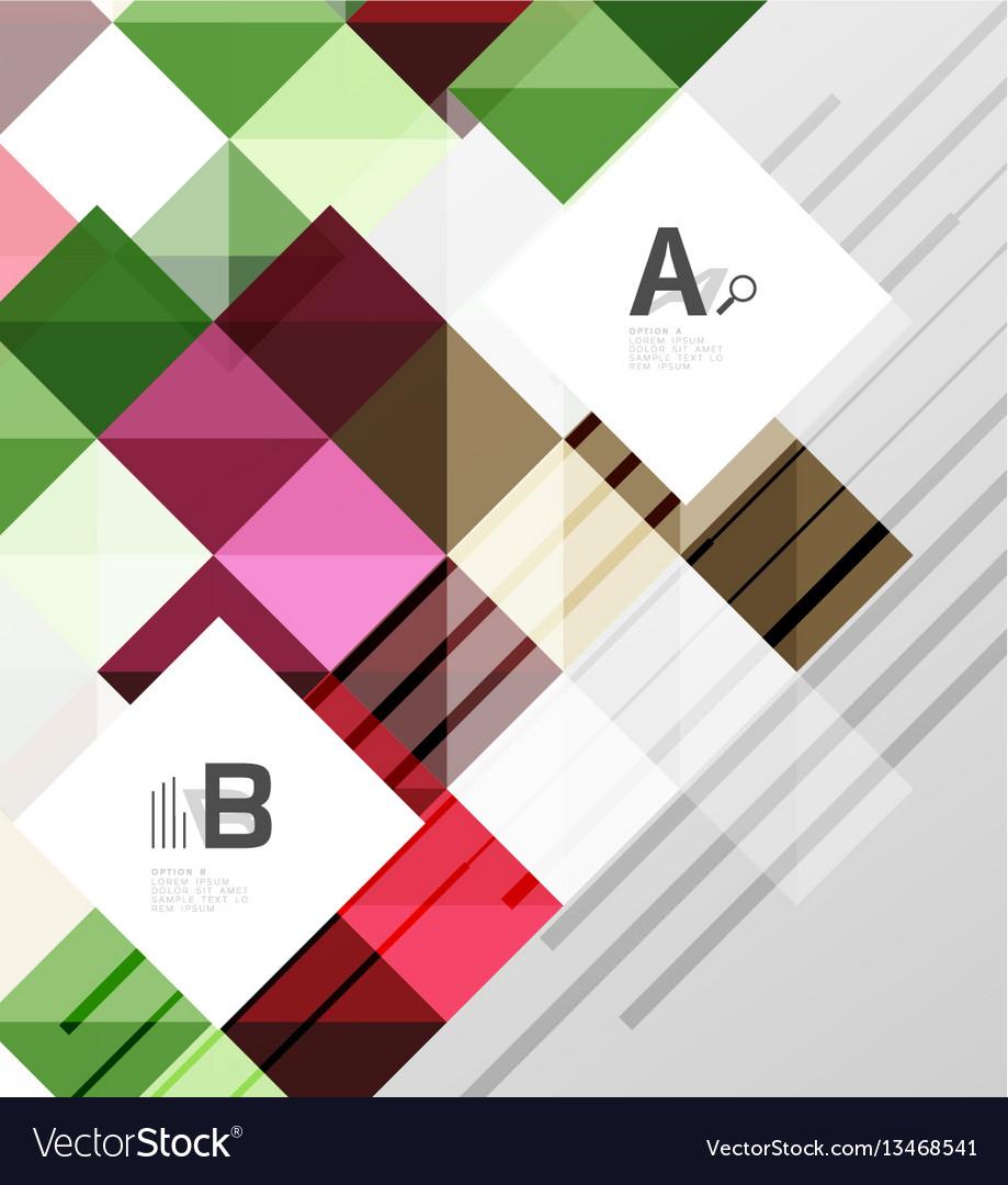 Square elements on gray abstract background Vector Image