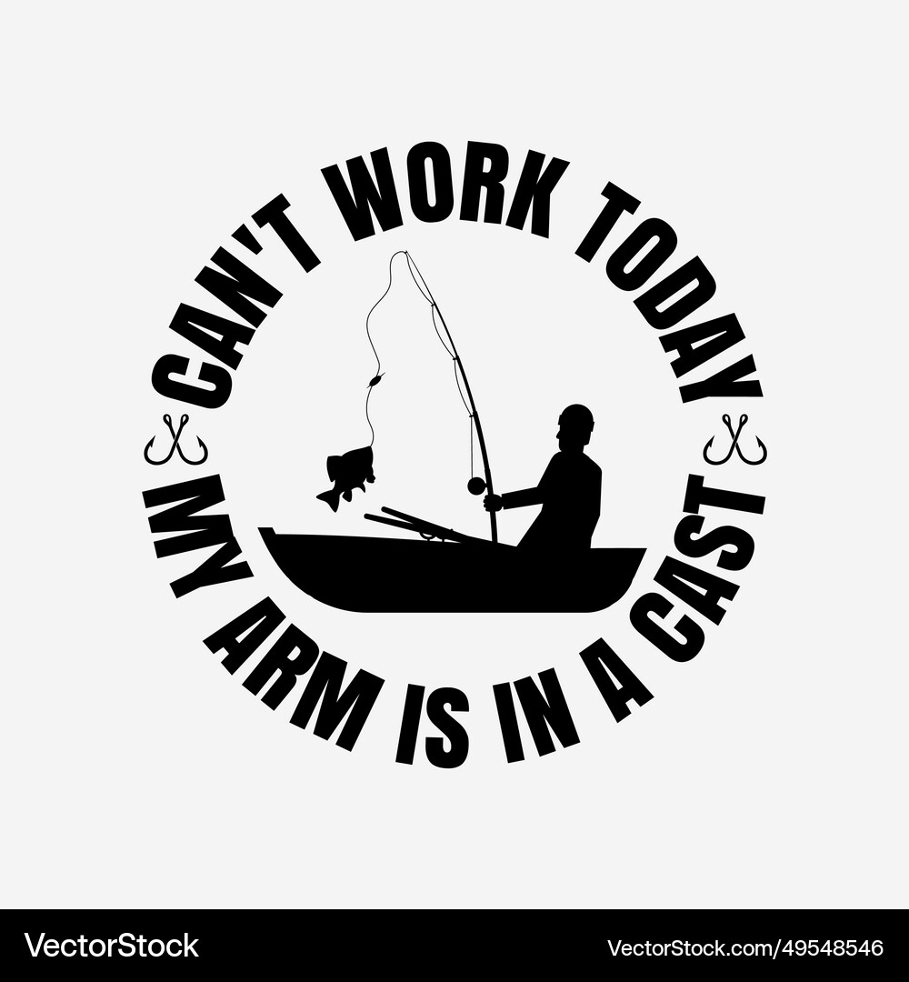 Cant work today my arm is in a cast Royalty Free Vector