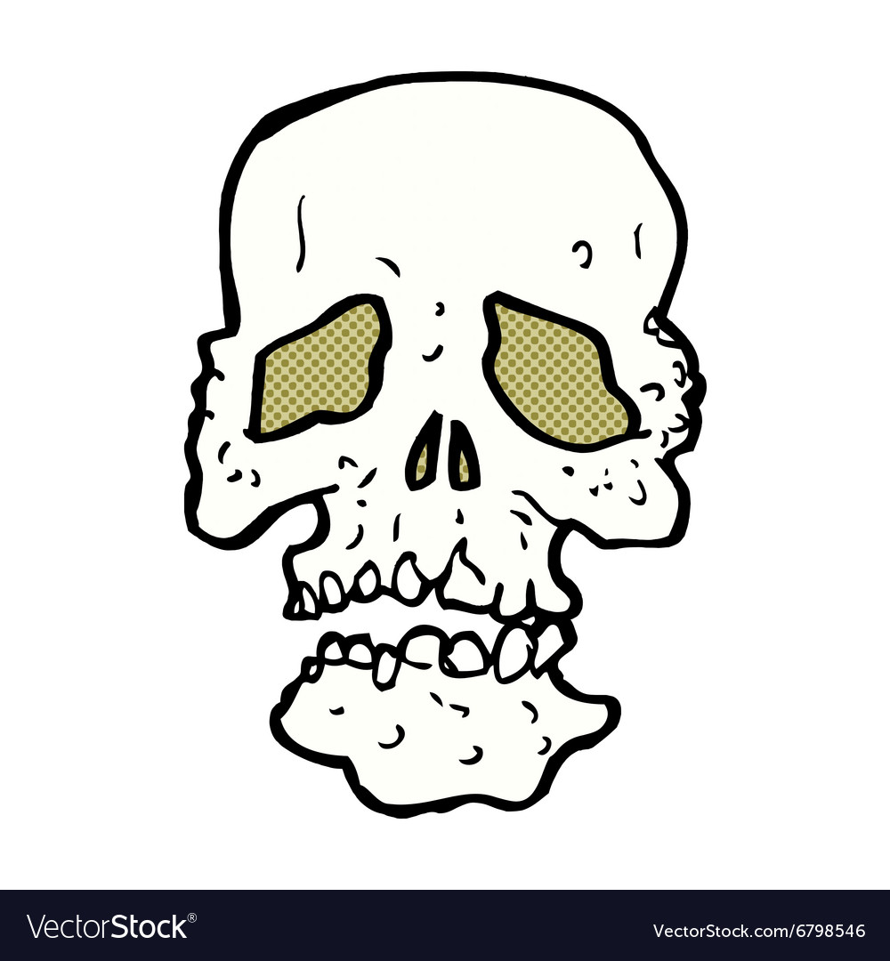 Comic cartoon skull Royalty Free Vector Image - VectorStock