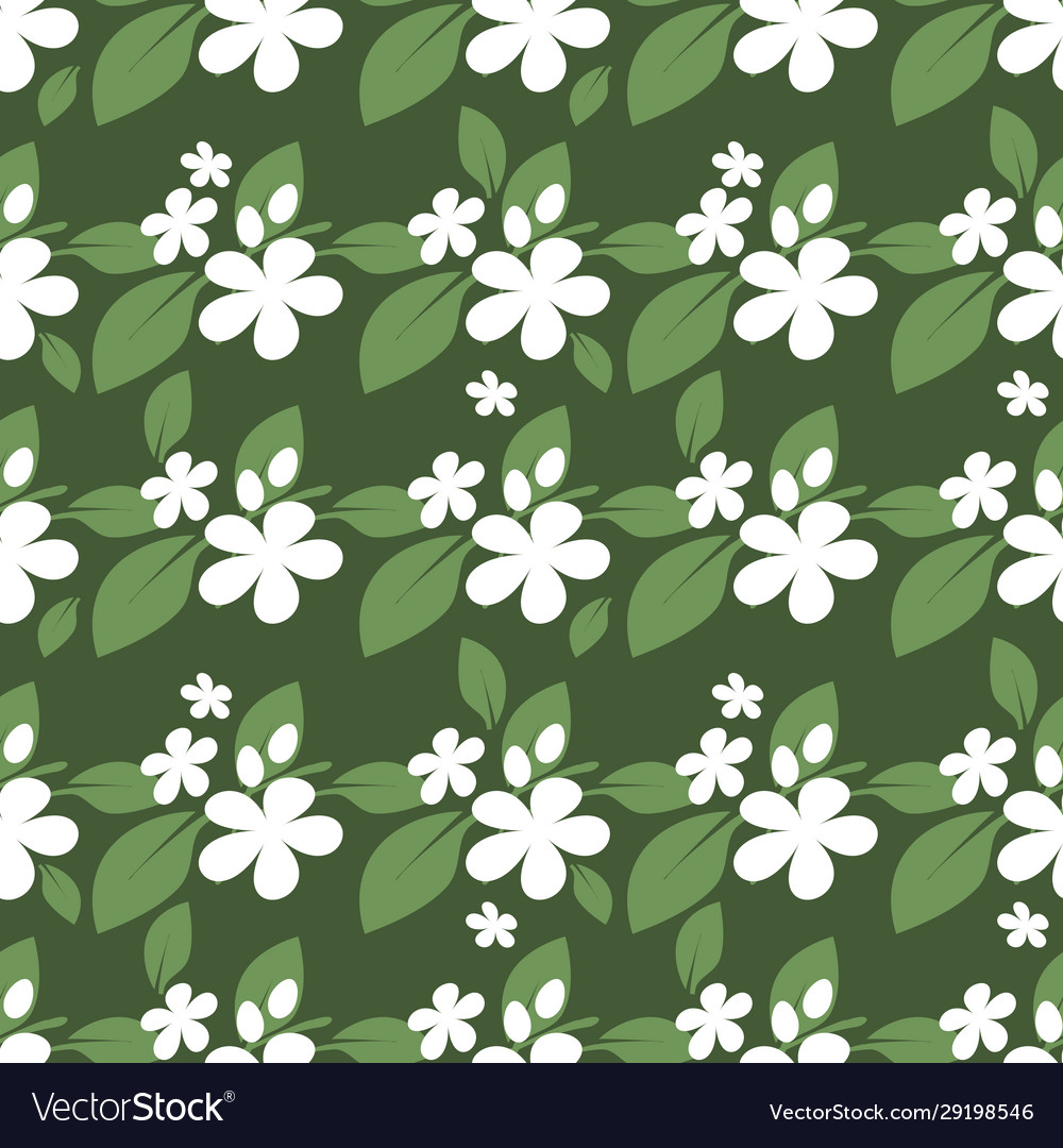 Cute seamless pattern tiny white flowers Vector Image