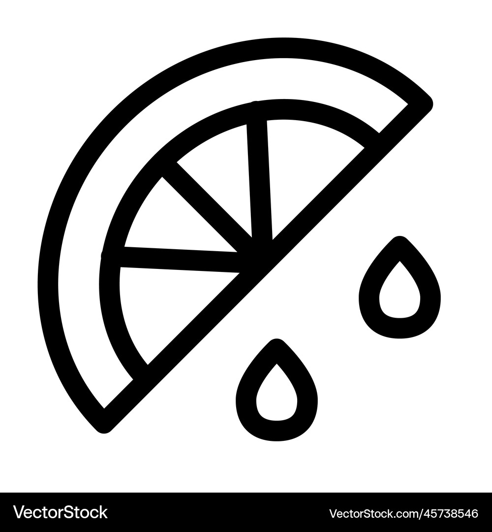 Drops of juice dripping from orange slice Vector Image