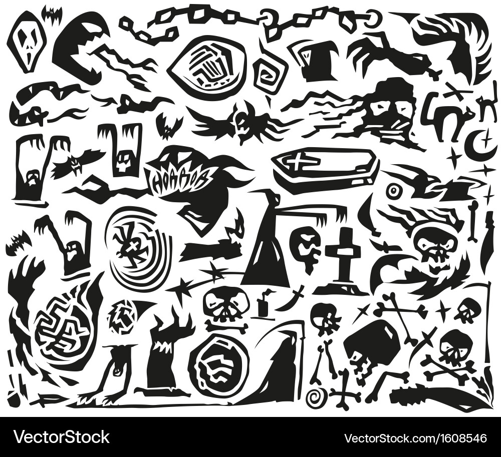 Halloween - doodles Royalty Free Vector Image - VectorStock