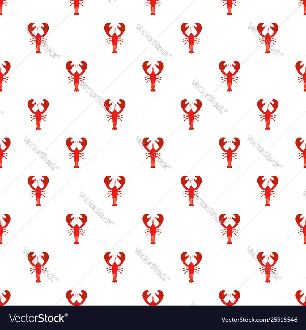 Lobster pattern seamless Royalty Free Vector Image