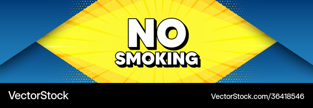 No smoking banner stop smoke sign Royalty Free Vector Image