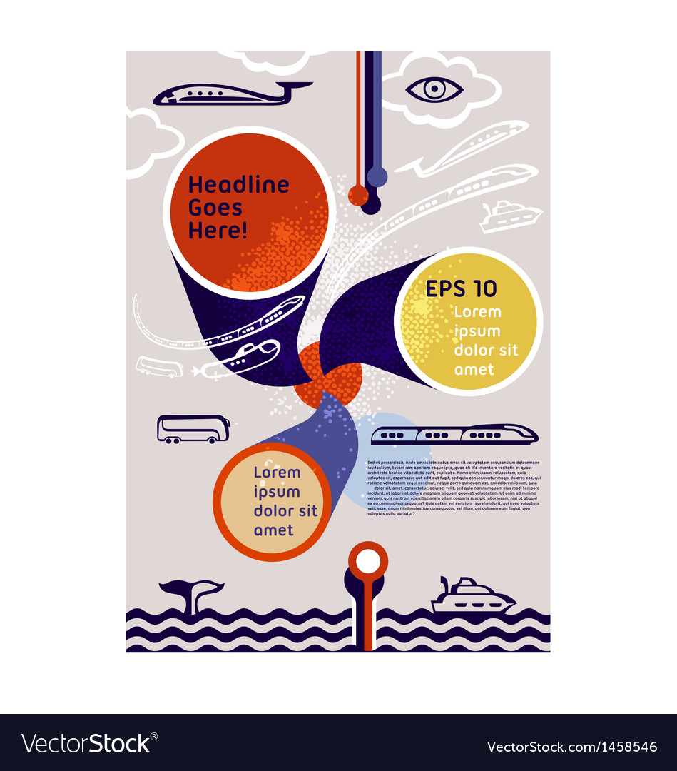 Poster flyer leaflet layout editable design Vector Image