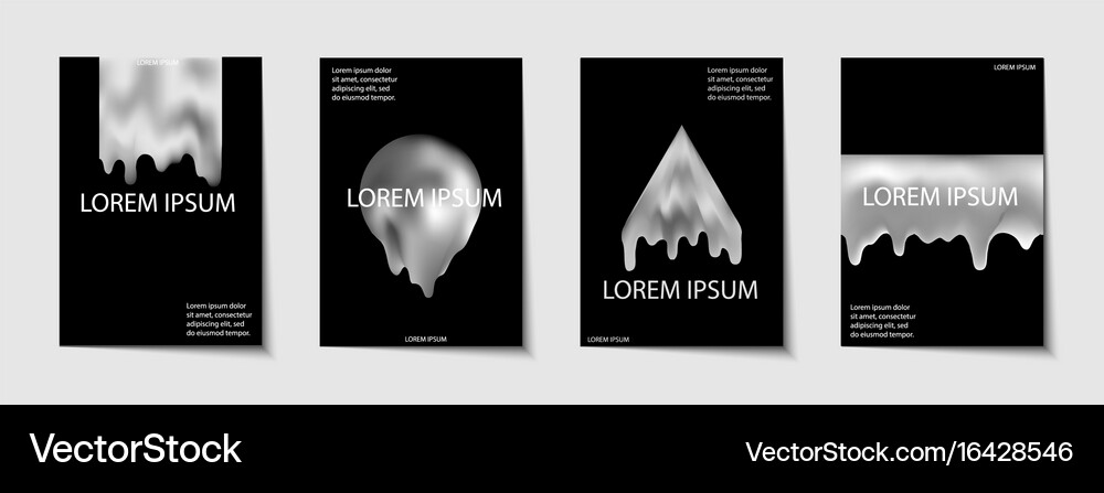 Trendy template set with futuristic modern shapes Vector Image