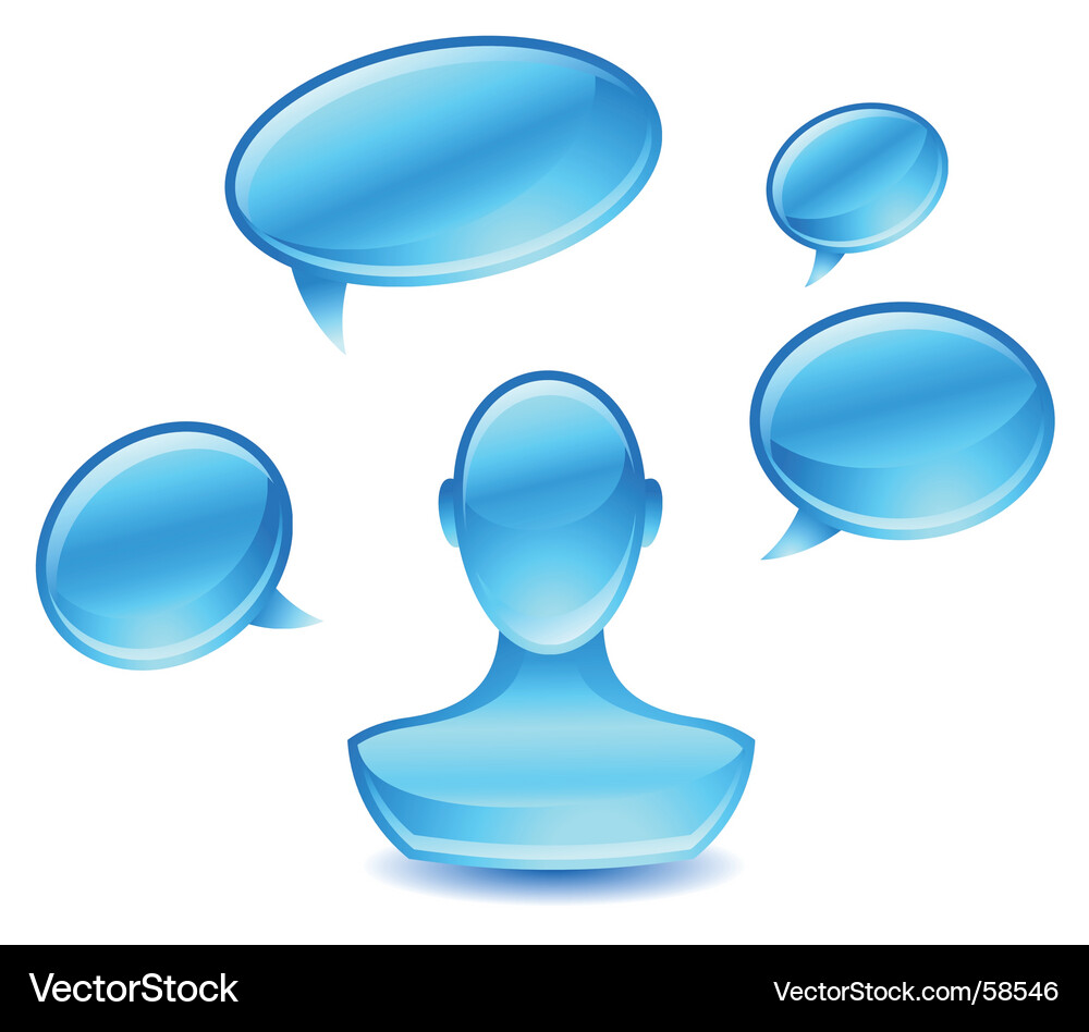 User speak Royalty Free Vector Image - VectorStock