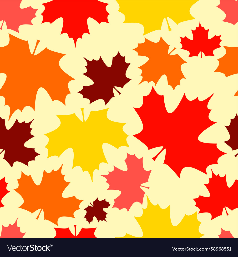 Autumn seamless maple leaves pattern Royalty Free Vector