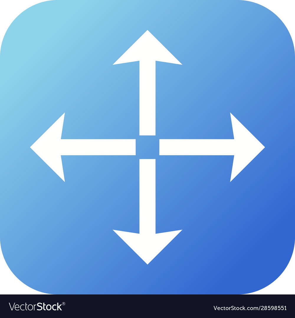Beautiful full screen arrow glyph icon Royalty Free Vector Beautiful full screen arrow glyph icon Royalty Free Vector