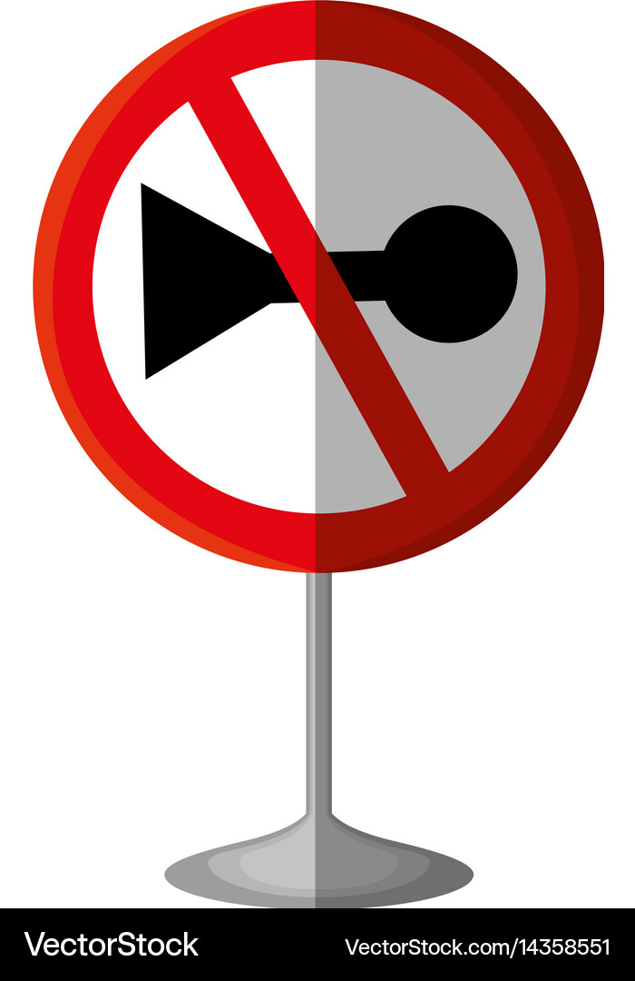 Do not whistle traffic signal Royalty Free Vector Image