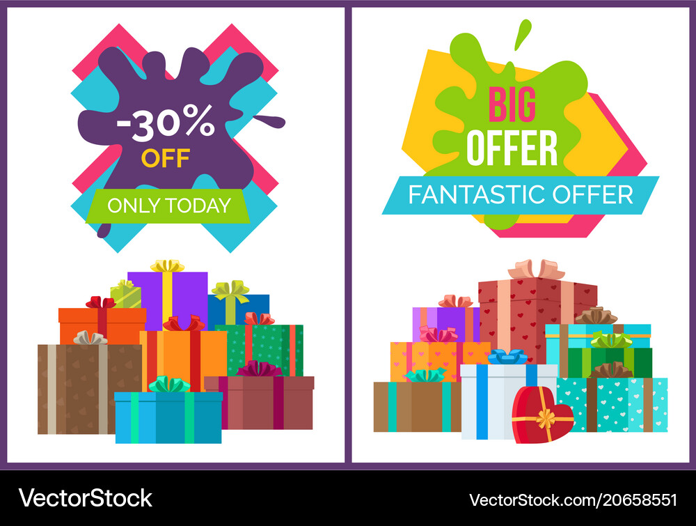 Fantastic offer sale advert Royalty Free Vector Image