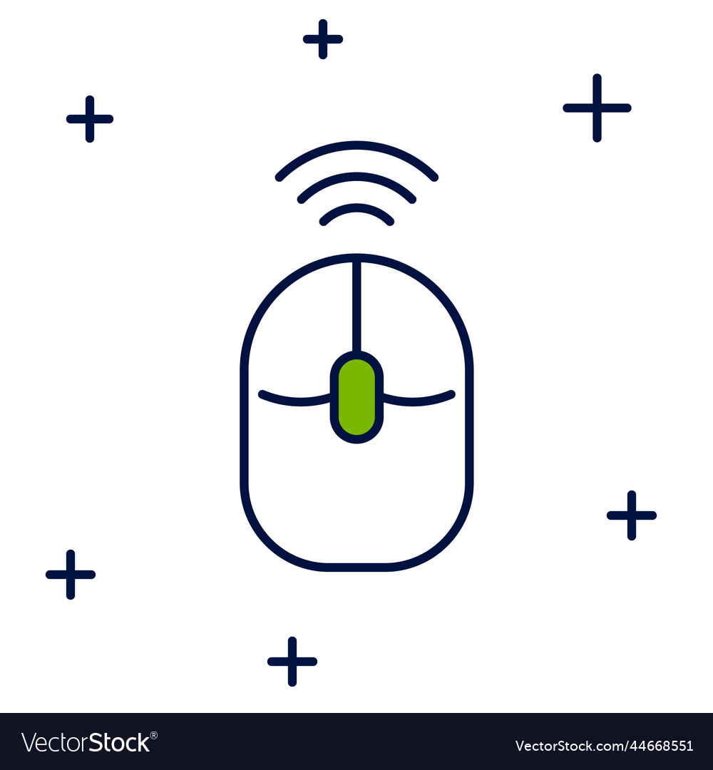 Filled outline wireless computer mouse icon Vector Image Filled outline wireless computer mouse icon Vector Image
