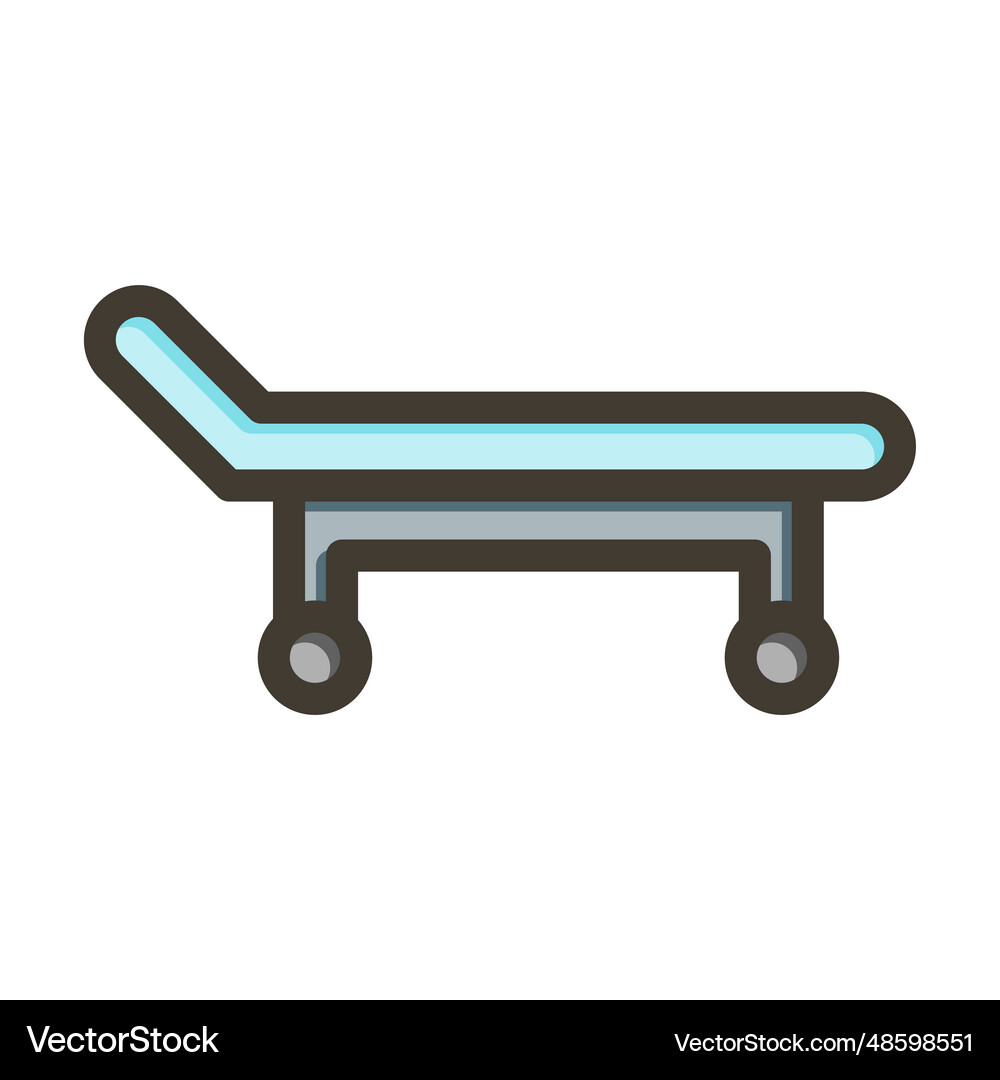 Stretcher thick line filled colors for personal Vector Image