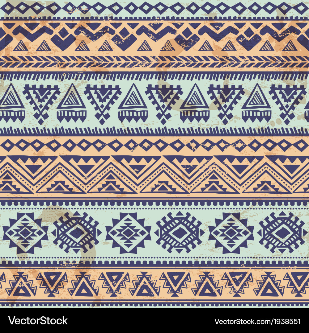Tribal vintage ethnic seamless Royalty Free Vector Image