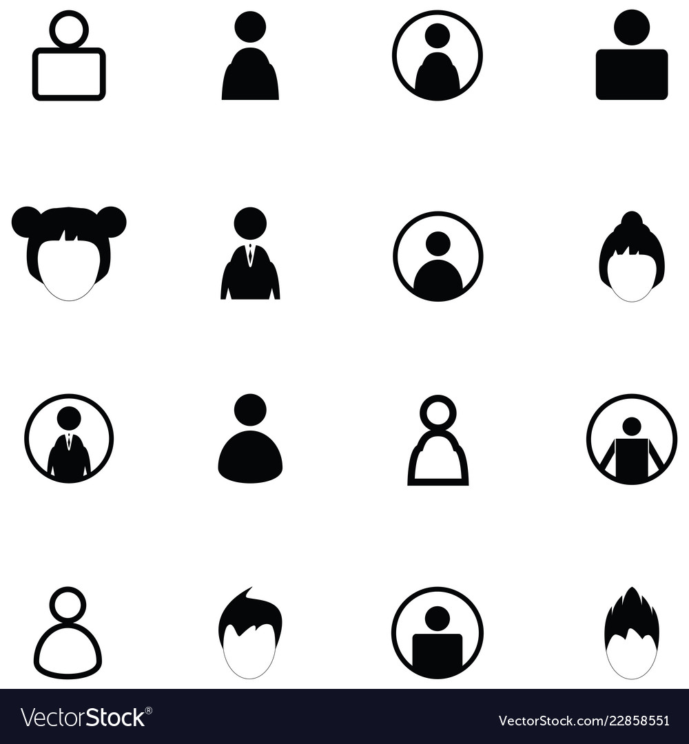 User icon set Royalty Free Vector Image - VectorStock