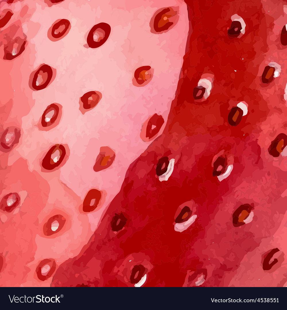 Watercolor strawberry background Royalty Free Vector Image