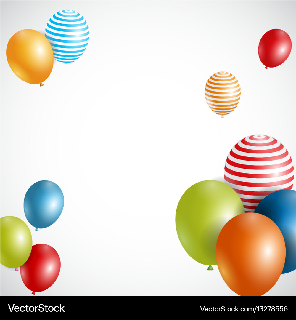 Color glossy balloons background Royalty Free Vector Image
