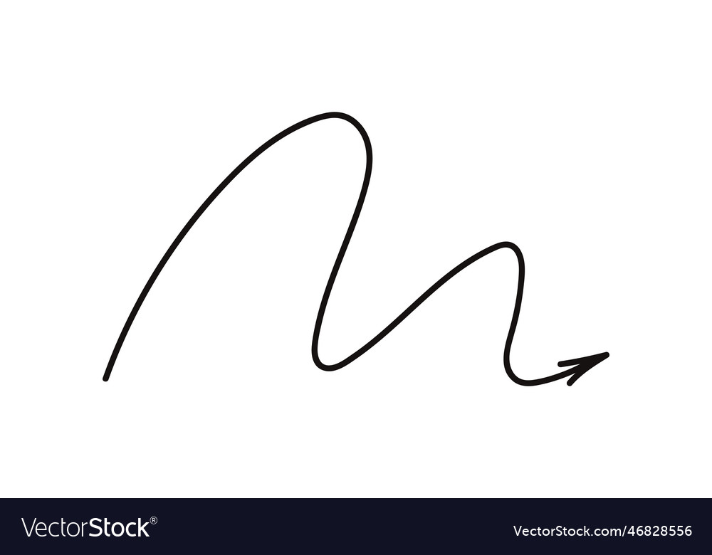 Doodle line arrow hand drawn scribble spiral Vector Image Doodle line arrow hand drawn scribble spiral Vector Image