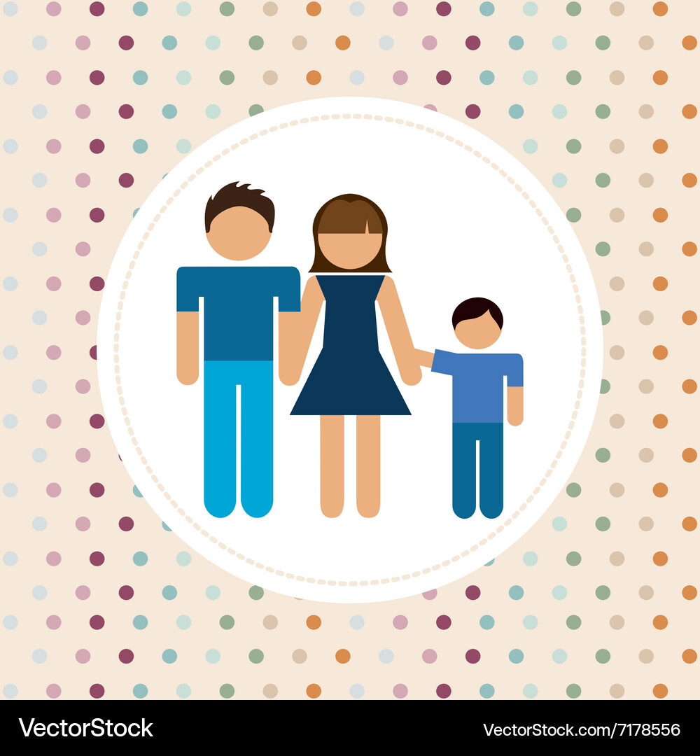 Happy family design Royalty Free Vector Image - VectorStock
